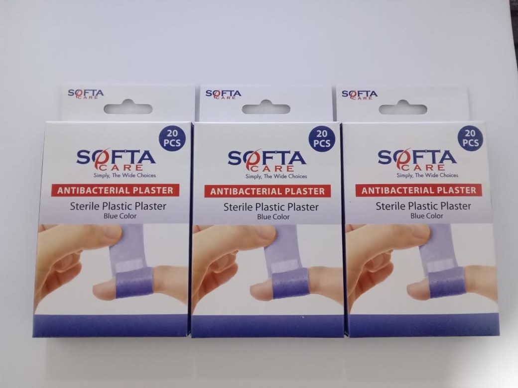 Softacare Sterile Blue Color Plaster 20pcs | TRUECARE MARKETING